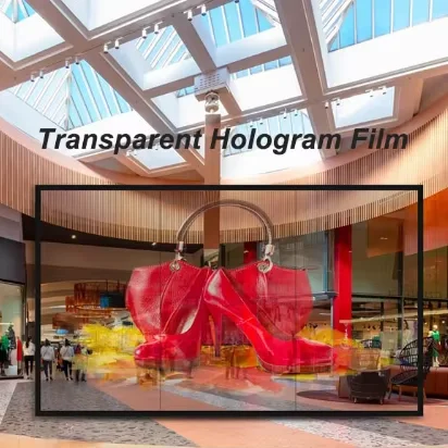 Indoor transparent led hologram screen holographic invisible film ...