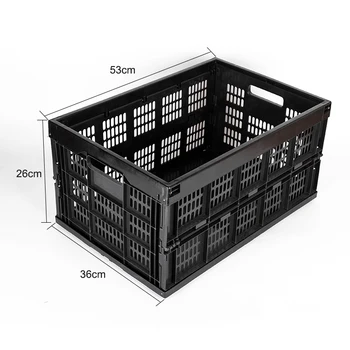 Cajas De Plástico Plegables Para Fruta,Caja Apilable Negra Plegable ...