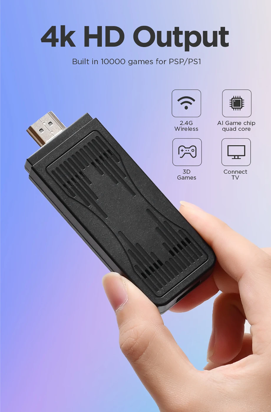 S U9 Pro Game Stick 2 TV Classic Game Console HD Retro Family Video ...