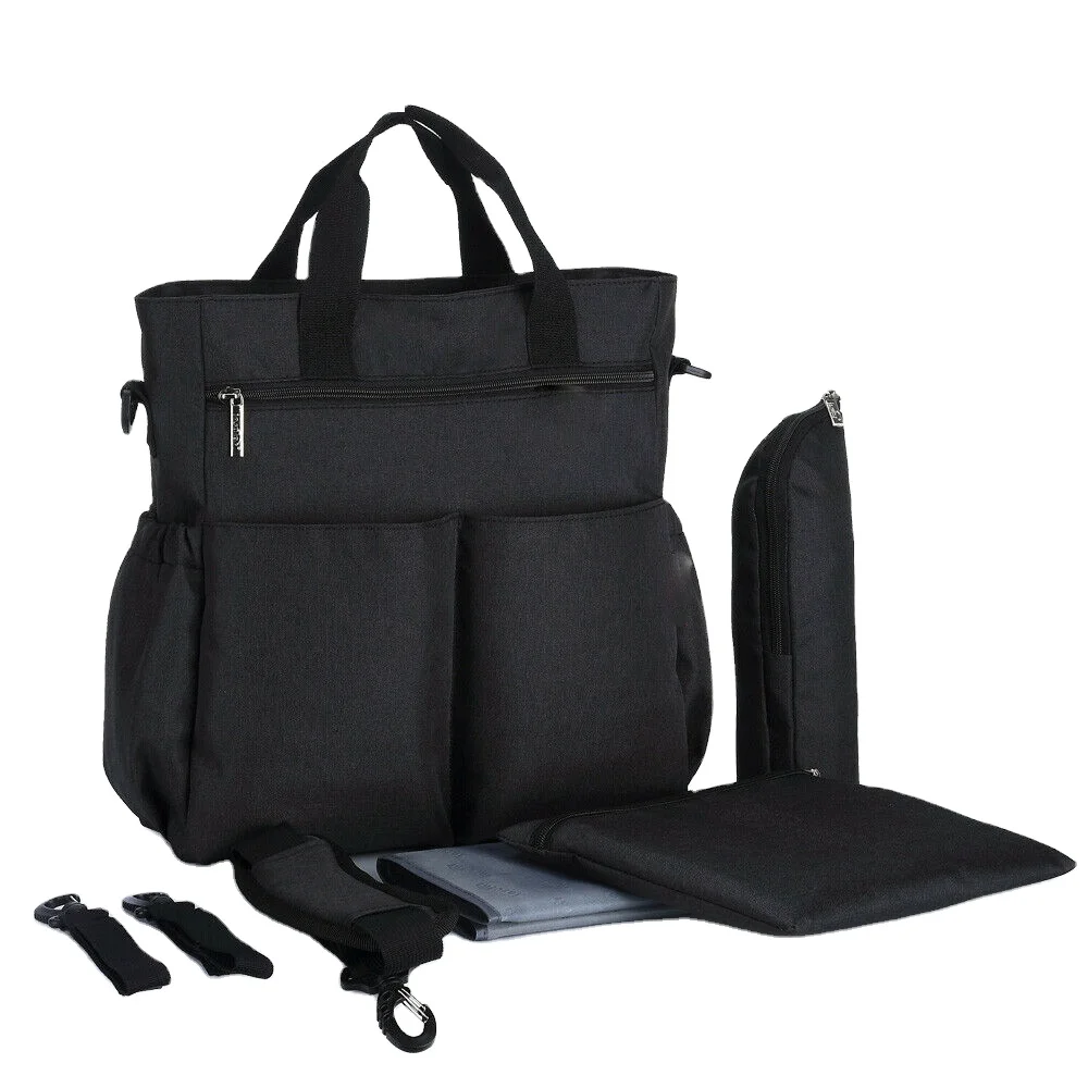 Free Sample Tote Backpack Diaper Bag Multi-functional Pockets Organizer ...
