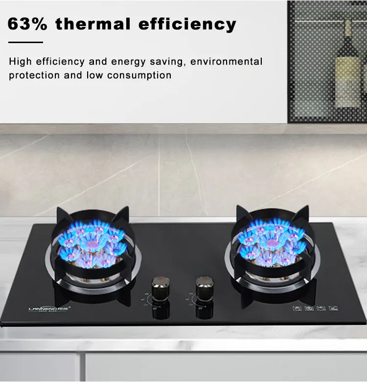 LANNENG Gas Hob - Efficient 2 Burner Cooktop for Cooking