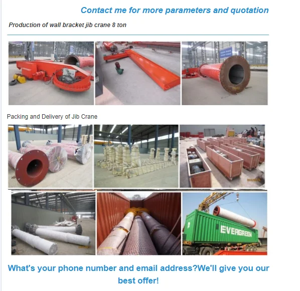 Simple Operation Fixed Column Cantilever Crane 360-degree Rotation 3 ...