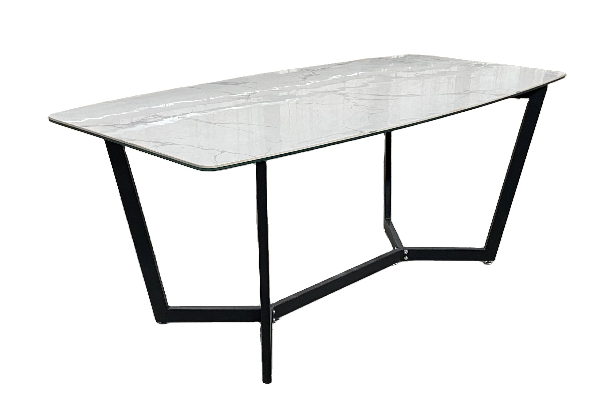 Unique Shape Dining Table Scandinavian Marble Top Dining Table Set ...