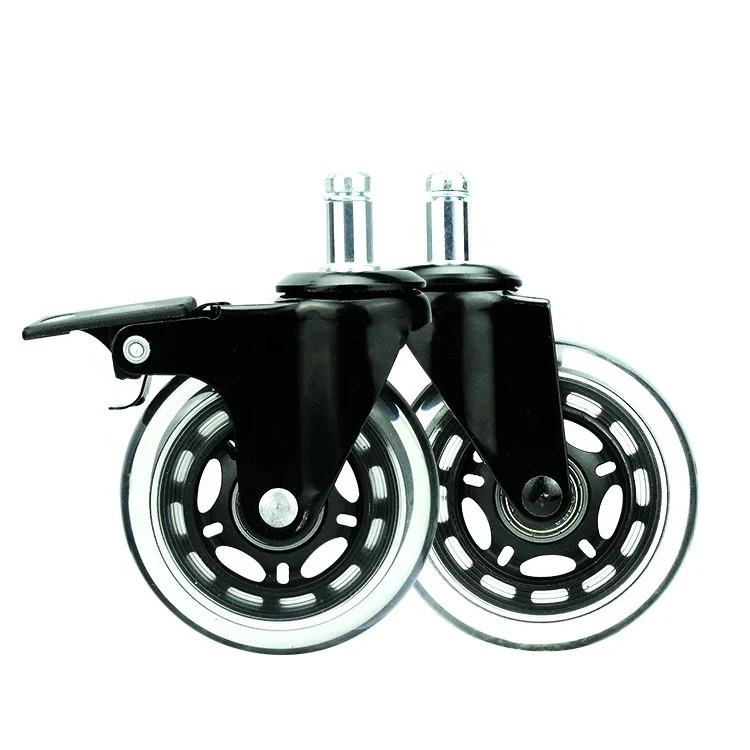 Huarui 2.5 Inch Grip Ring Pu Swivel Casters For Office Chair Furniture ...