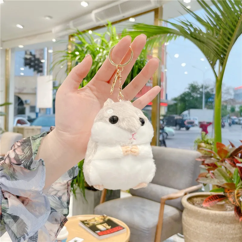 Cute Hamster Mini Plush Keychain Toys - Stuffed Animal Dolls