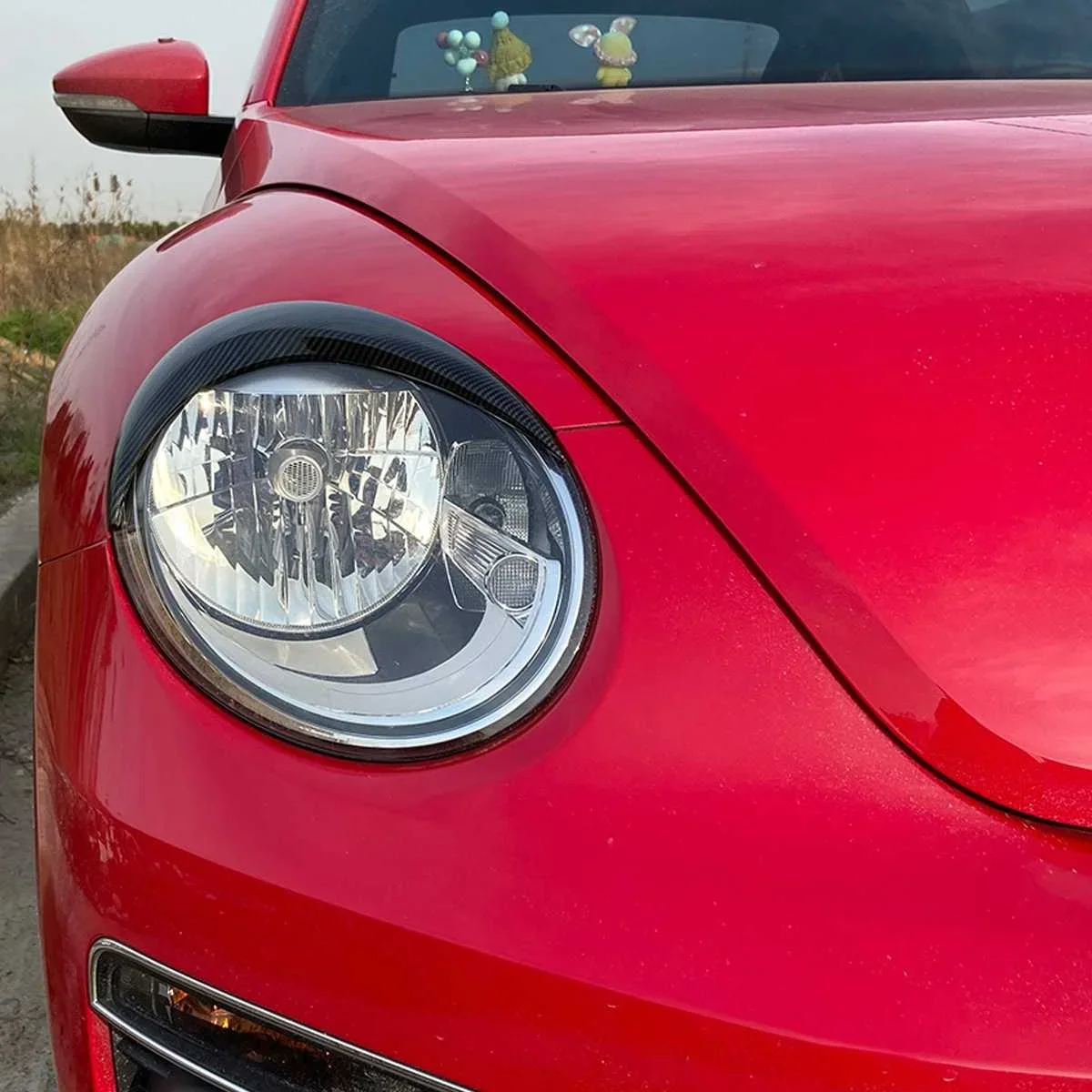 Car Headlight Eyebrow Eyelids ABS Stickers Trim Cover for VW for Beetle ...