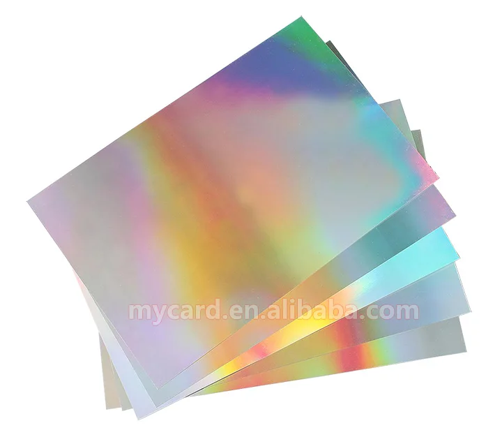 Custom A4 A3 Holographic Rainbow PVC Sheet for Business Card Printing ...