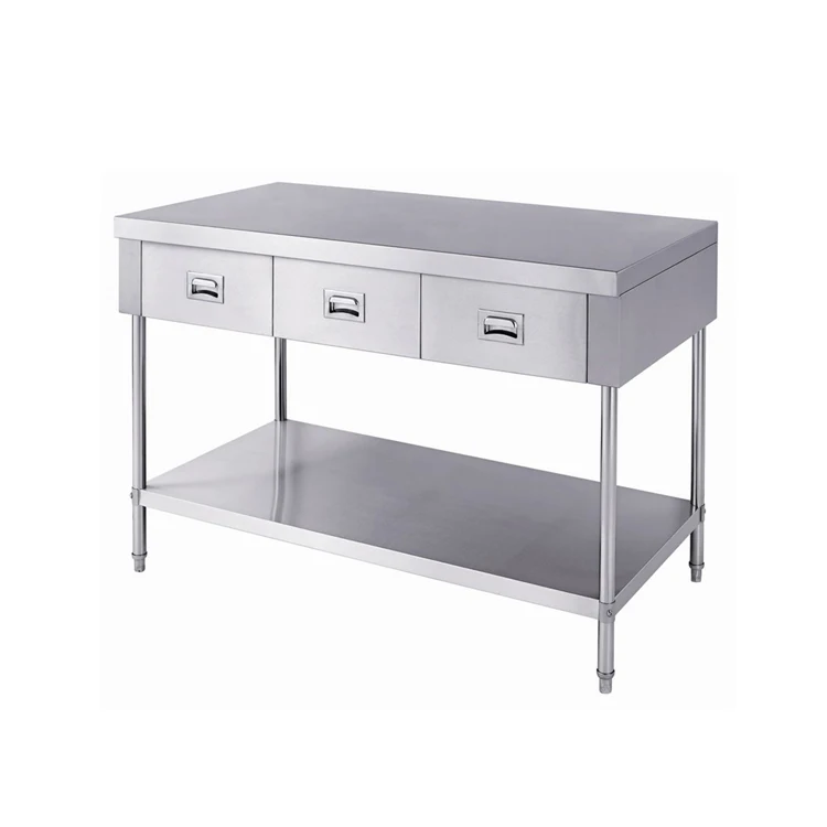 Modern Kitchen Cabinet - Stainless Steel Work Table