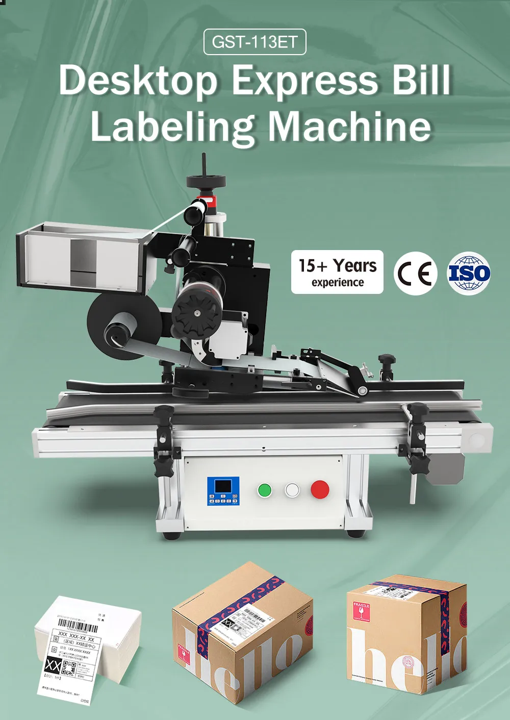 Gosunm Automatic Desktop Flat Surface Labeling Machine for Mail Express ...