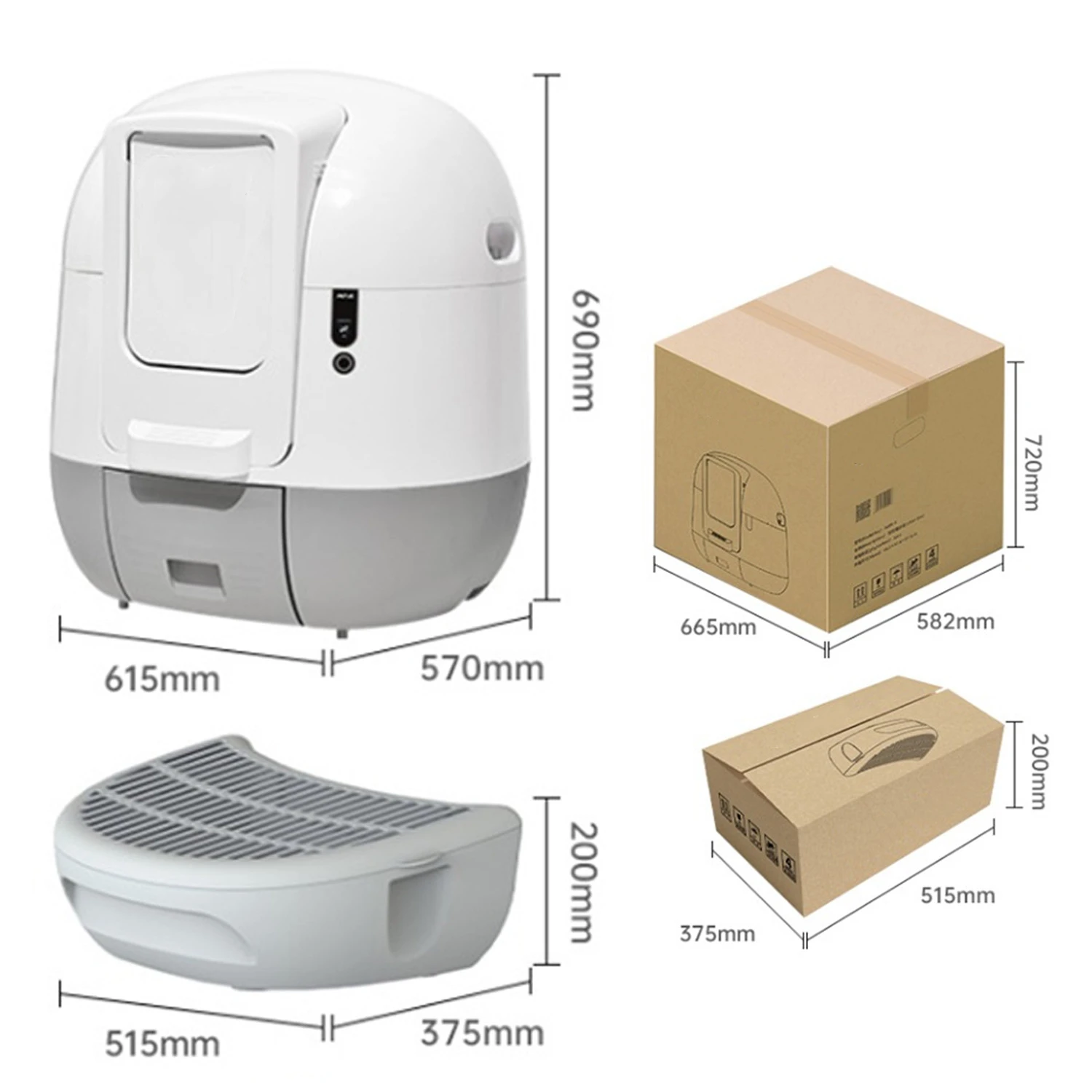 Wholesale Mobile App Control Enclosed Self-Cleaning Cat Litter Box