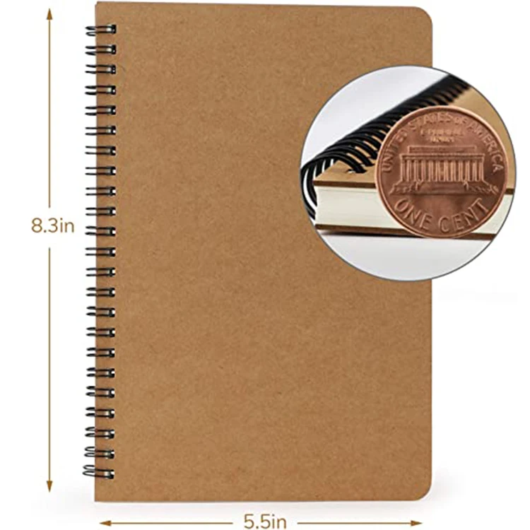 Vibrant Colors Kraft Paper Cover Customized Size Writing Pads & Double ...
