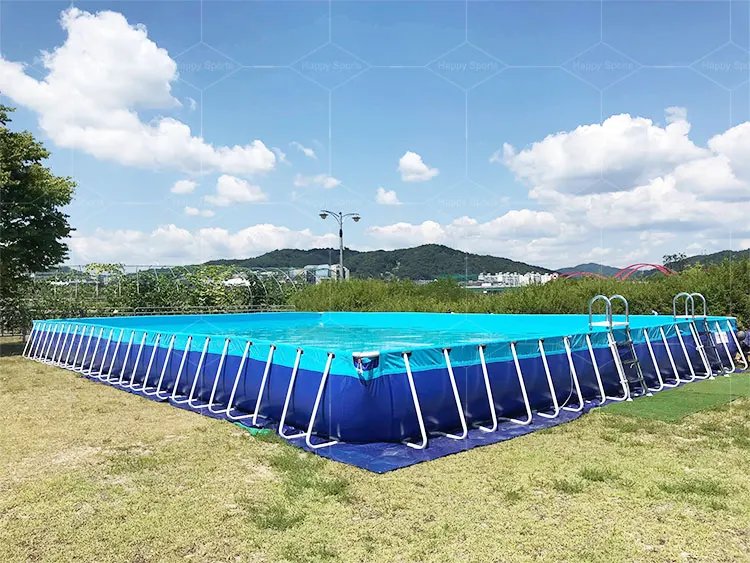 Large Above Ground Pools Pvc Rectangular Metal Steel Frame Swimming ...