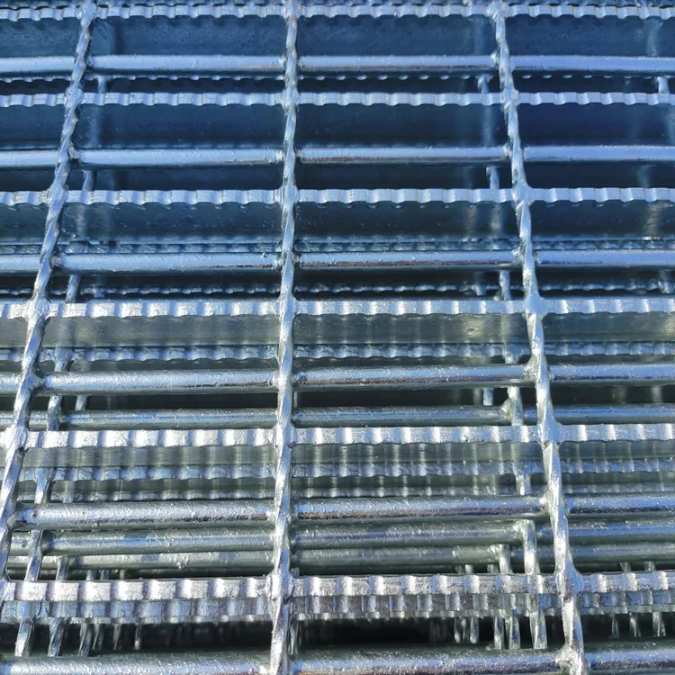 Hot-dip Galvanized Platform Grating 40 Mm Flat Steel Grating Serrated ...