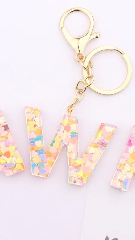 Handbag Charms 26 Alphabet English Word Keyring Capital English Letter ...