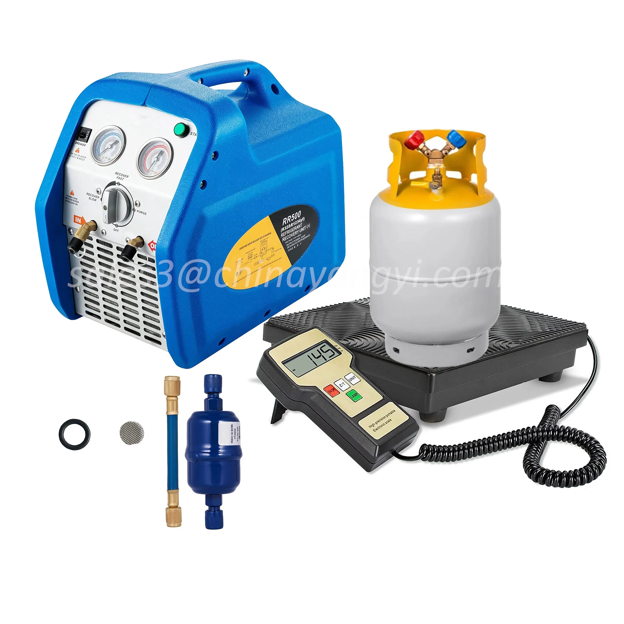 RR250 Refrigerant Recovery Machine, 3/4HP for R22, R410A - OEM Available