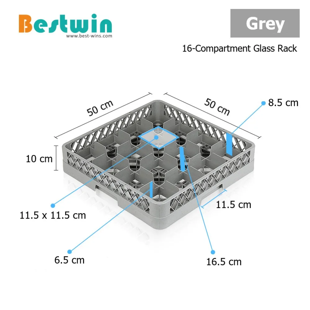 16-compartment Commercial Plastic Glass Rack For Dishwasher - Buy 16 ...