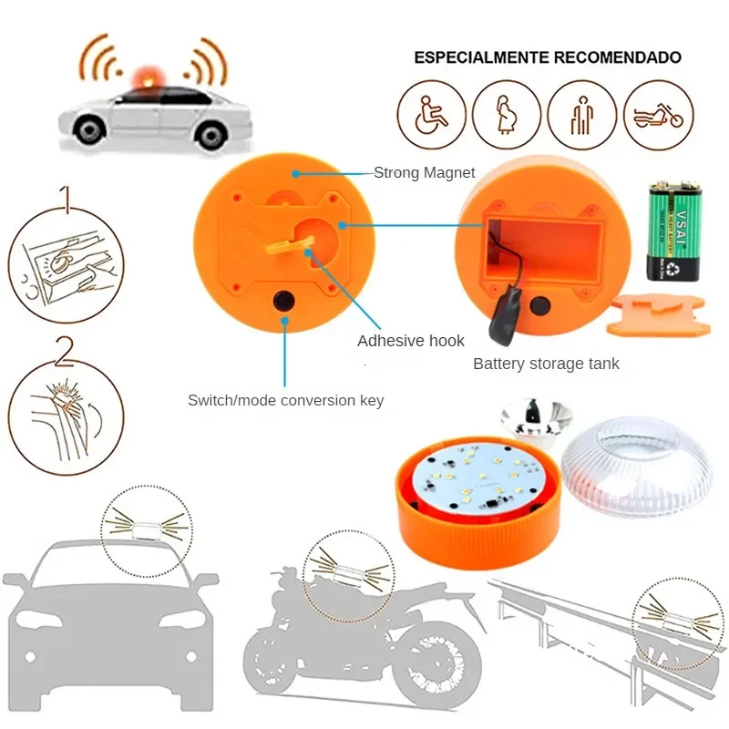 Magnetic Induction Strobe Flashing Rechargeable Dgt V16 Road Safety Car ...