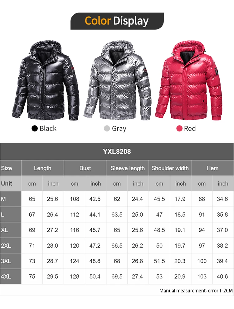 Winter Puffer Shiny Bubble Jackets Custom logo Glossy Bubble Coats for ...