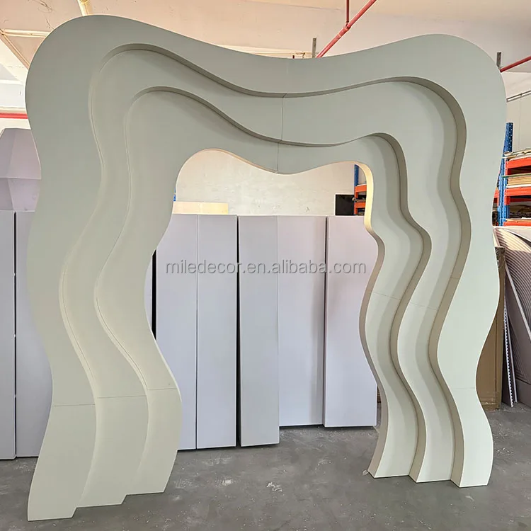 Elegant Wedding Backdrop Stage Decorations LED Acrylic PVC Arch
