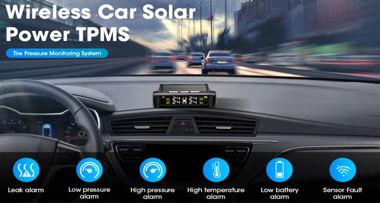 Adjustable Detachable Tpms Tyre Tire Pressure Monitoring System Sensor ...