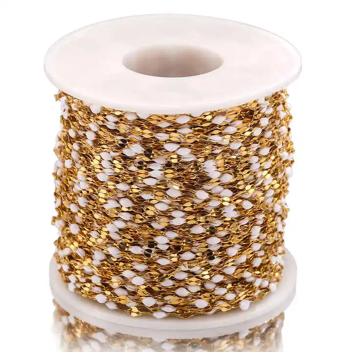 Stainless Steel Gold Enamel Drip Oil Chain for DIY Making Bracelet ...