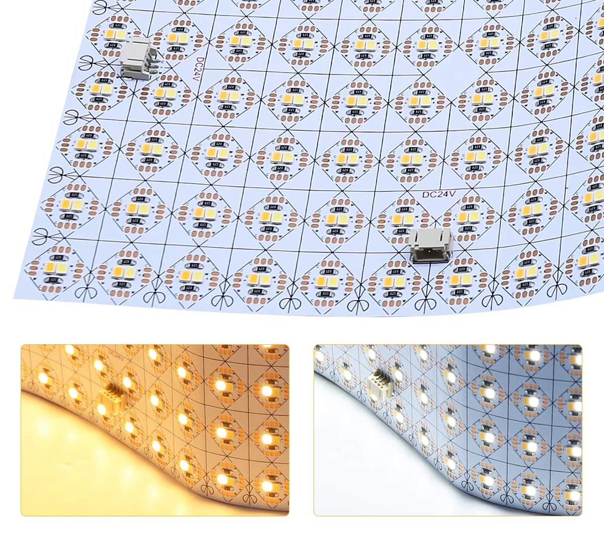 CCT 2700+6500K Tunable Dual Color Flexible LED Sheet Light