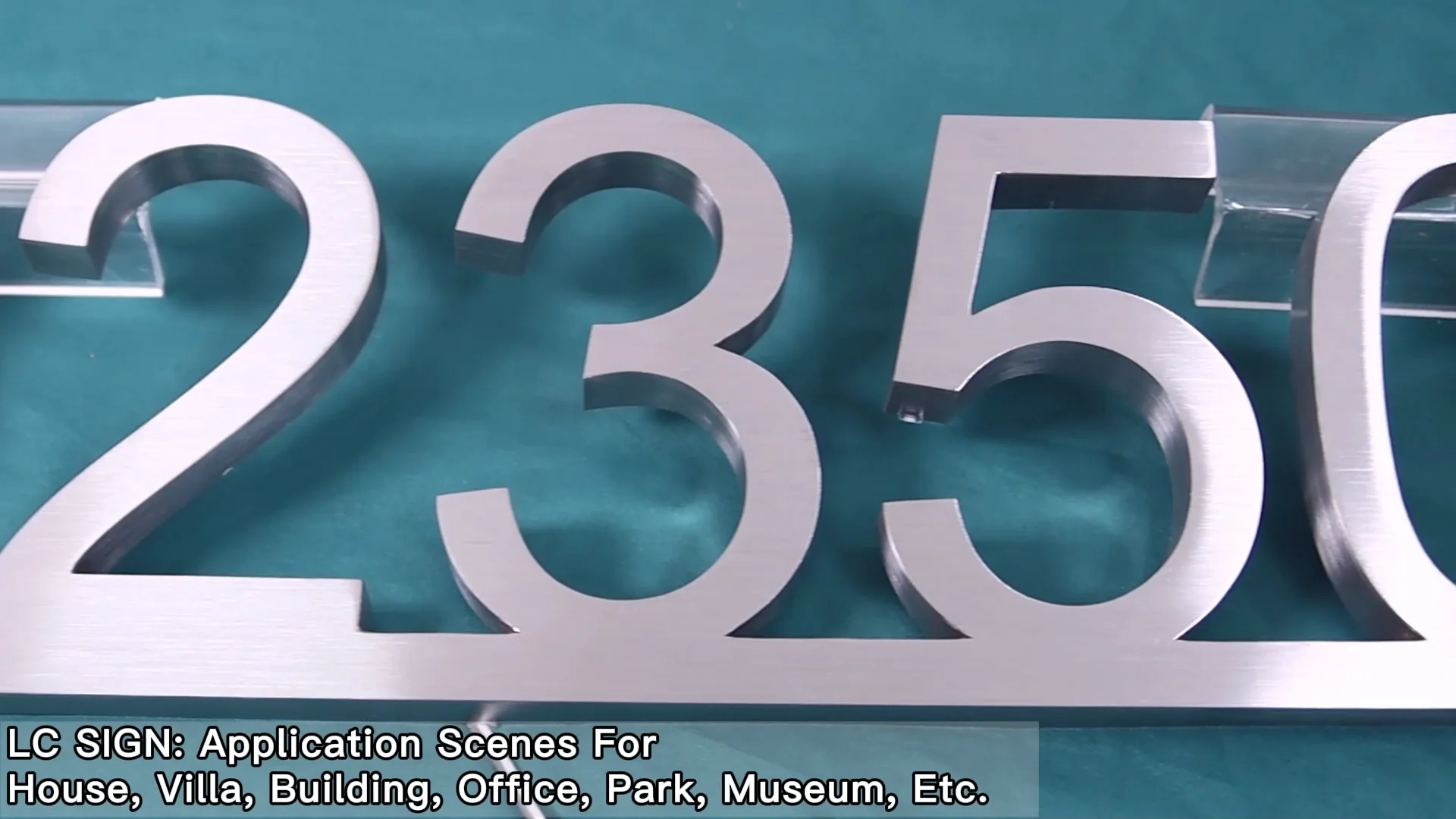 Backlit Stainless Steel Luminous House Numbers Modern Led House Numbers ...