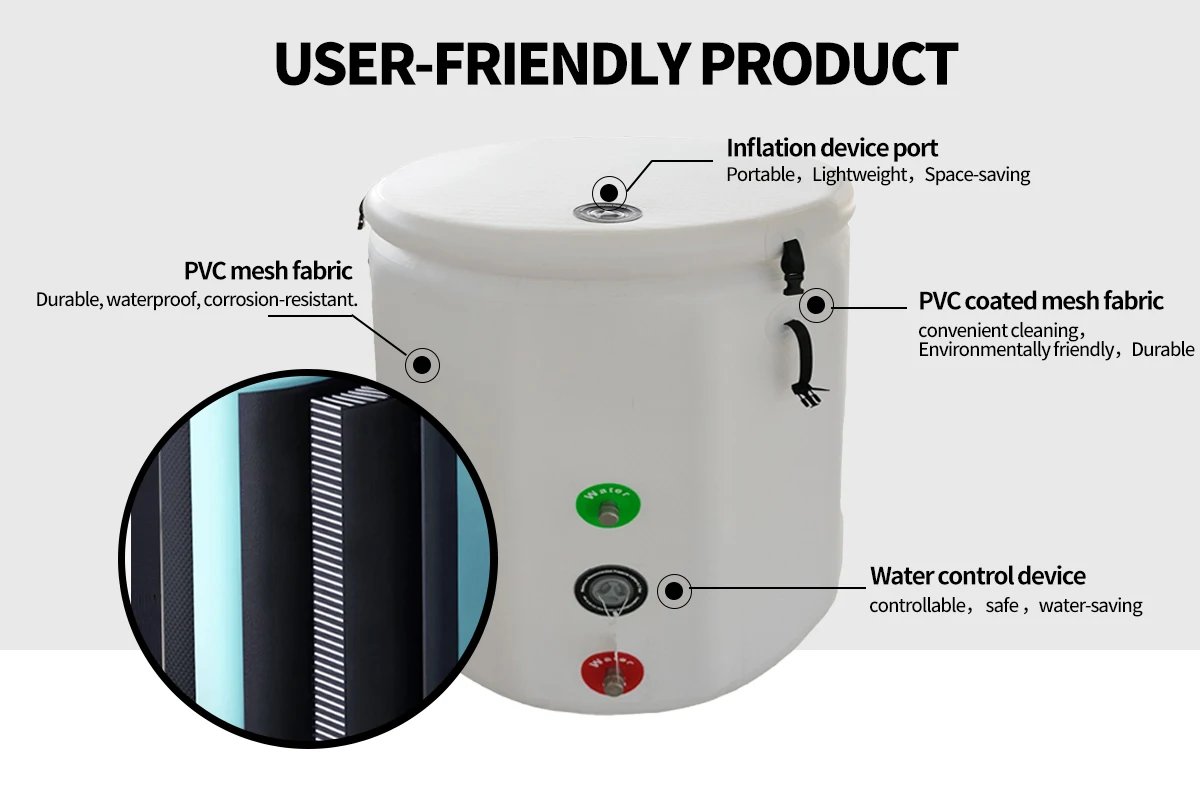 NEW Recovery Lightweight Inflatable Floating Pod Hot Tub Sauna Ice Cold ...