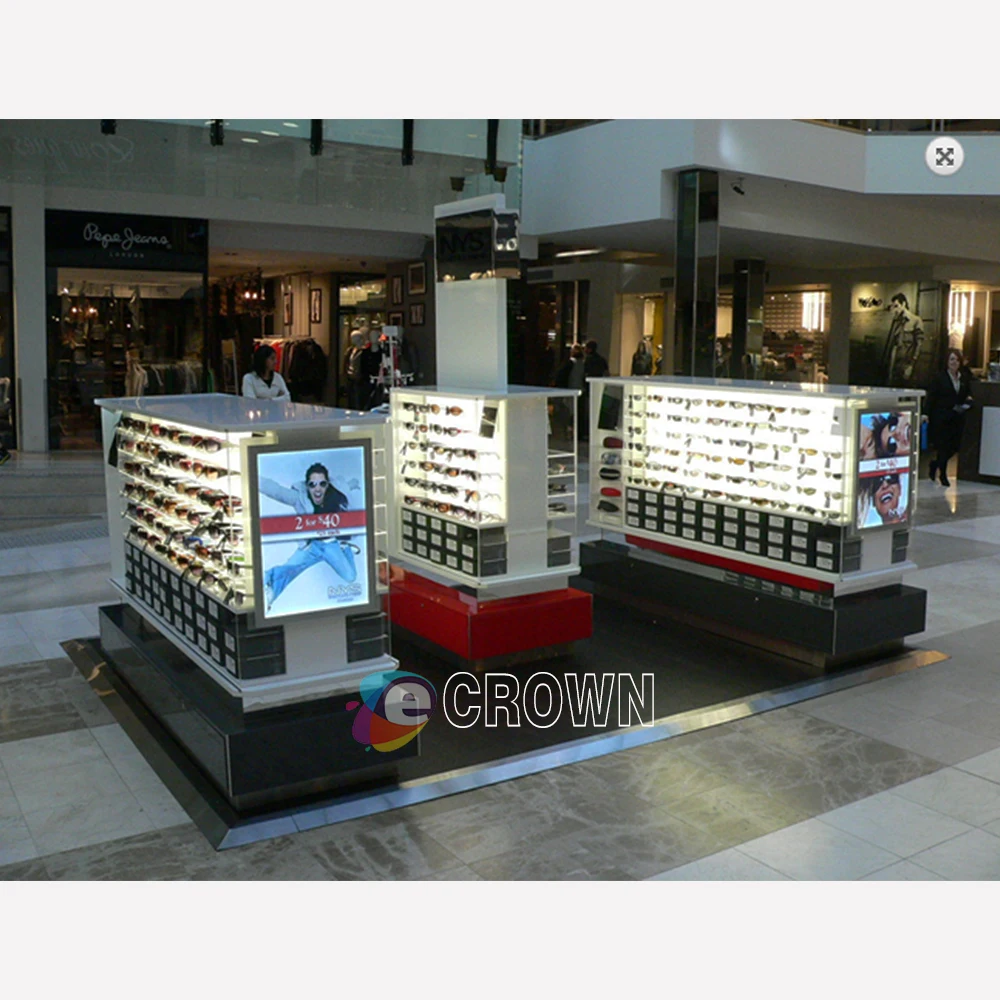 Mall Kiosk Design Display Counter Case Mdf Eyewear Glasses Kiosk Design ...