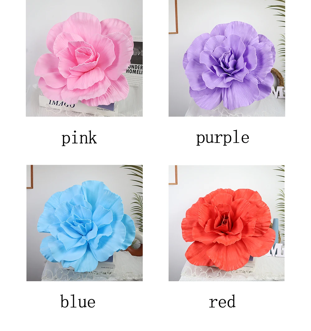 80cm Simulation Window Flower Pe Rose Foam Flower Large Scene Wedding ...
