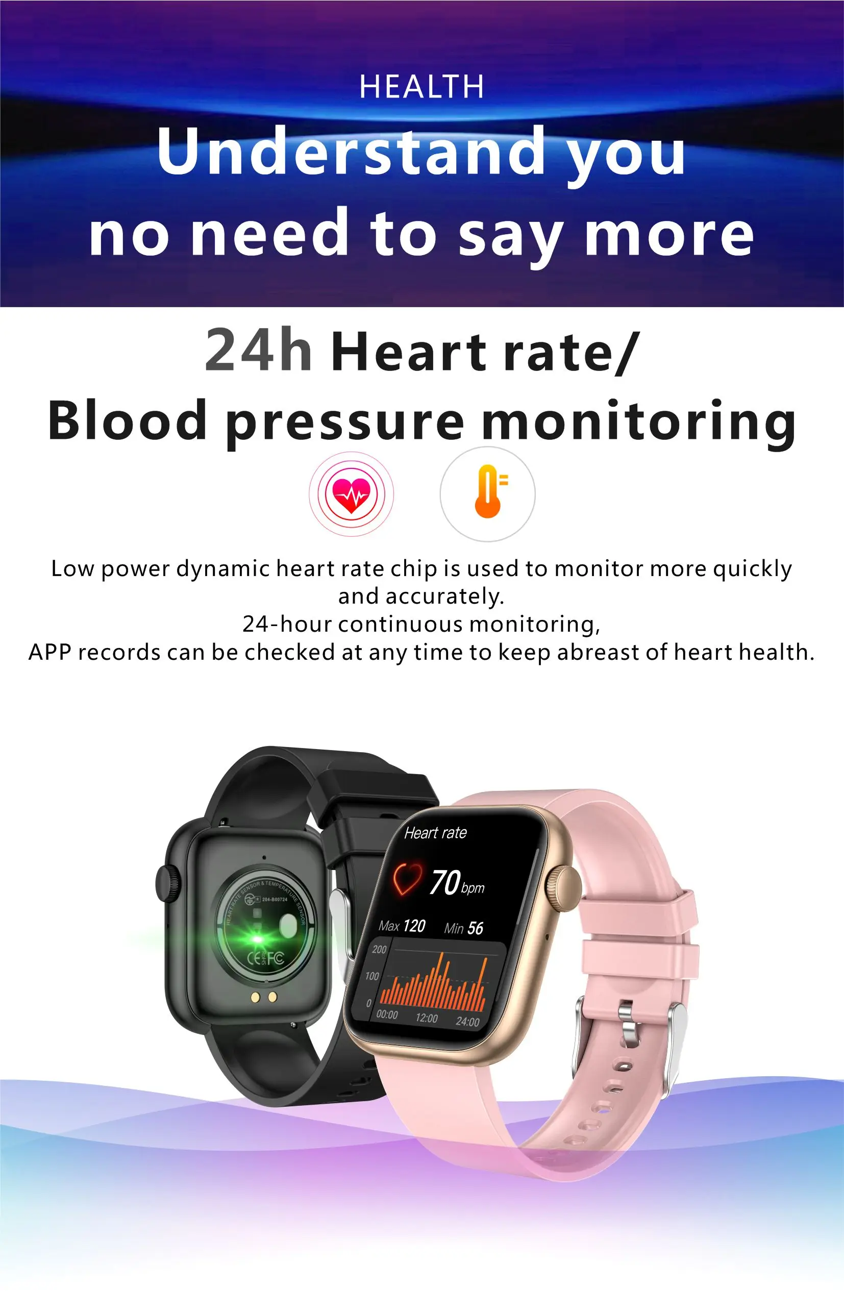 Tkyuan 2022 Hot Selling Qx7 Smart Watch Bt Calling Blood Pressure Oem ...