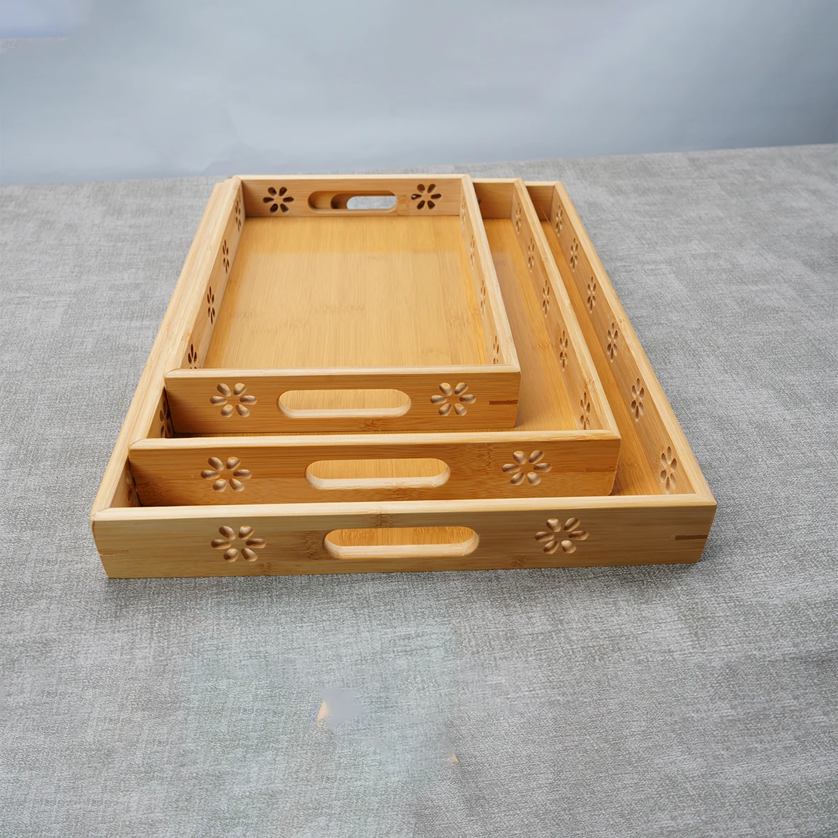 Wholesale Bamboo Fiber Serving Tray Fruit Bread Bamboo Tray Designer ...