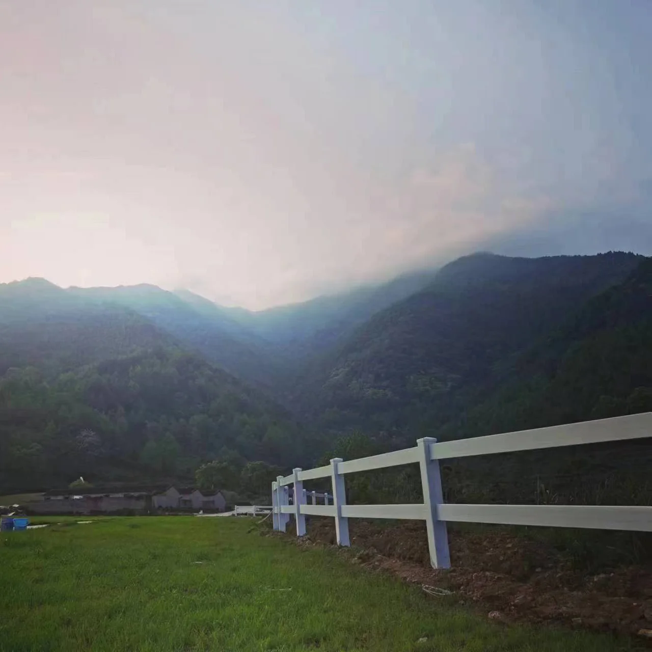 Pvc Vinyl Black Plastic 2 Rail Post And Rail Horse Farm Fencing - Buy ...