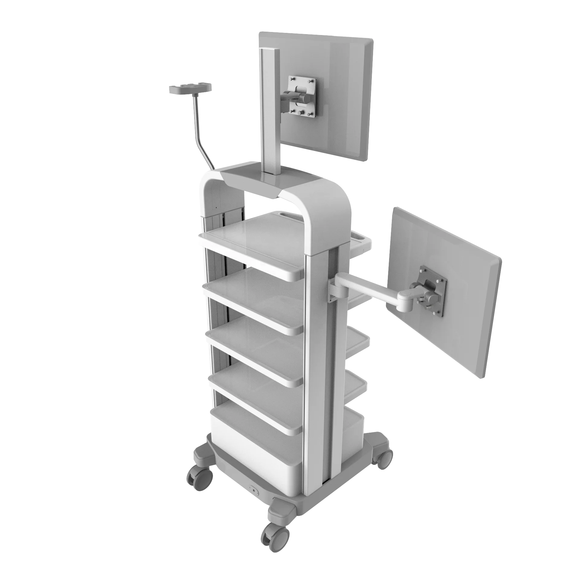 Medical Endoscopy Cart Laparoscopy Trolley with Drawer Wheels Casters ...