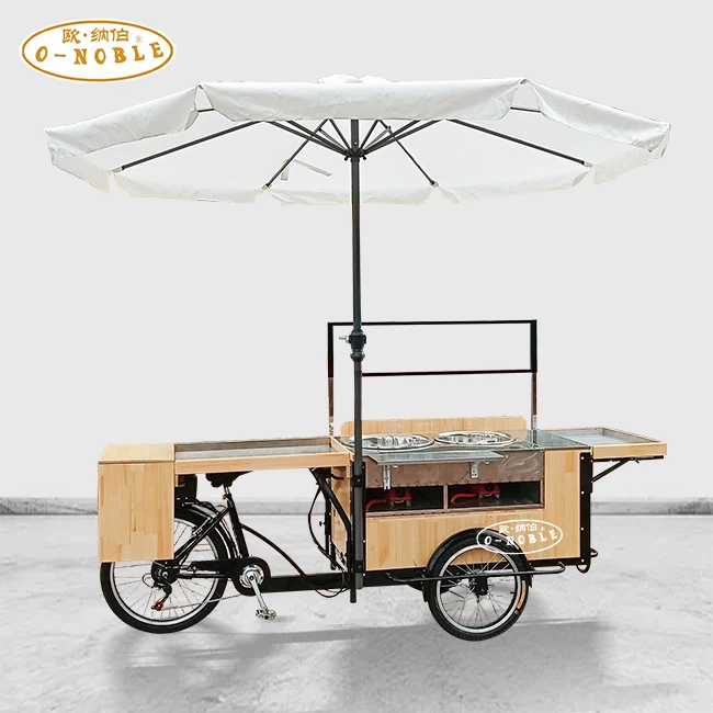 Electric Pedal Food Bike Tricycle Street Food Bike Three Wheel Vending ...