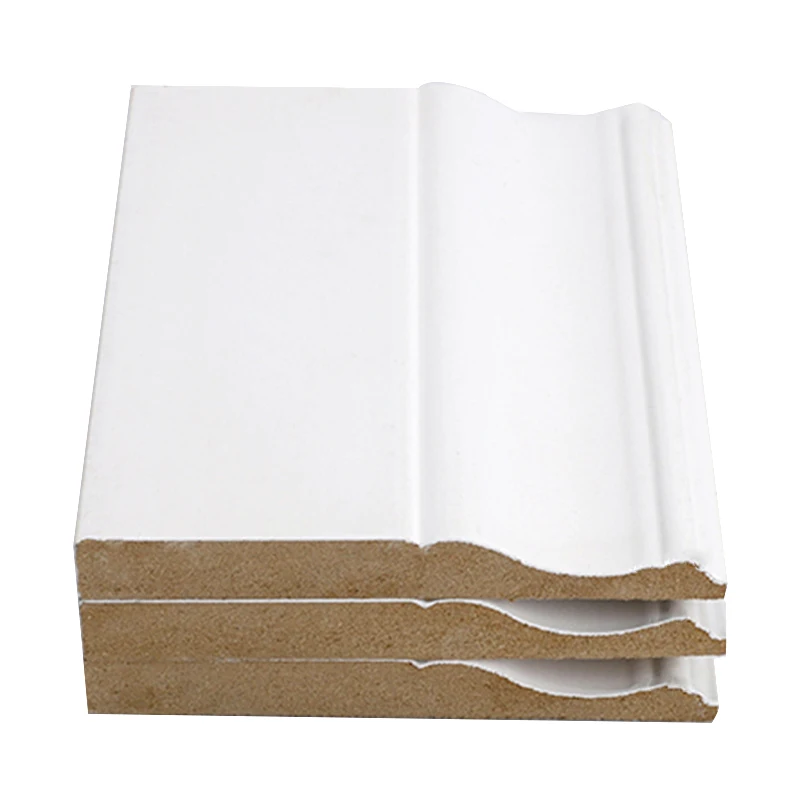 Baseboard Molding White Solid Wood Paint Frame Mouldings Wooden ...