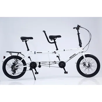 New Design 2 Persons Folded Tandem Bicycle 2 Seats Double Seats Folding ...
