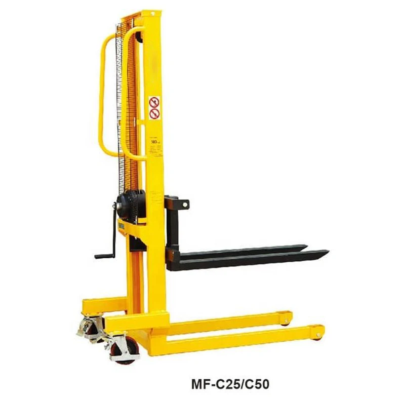 Manual Hand Forklift Stacker hand hydraulic forklift pallet stacker ...