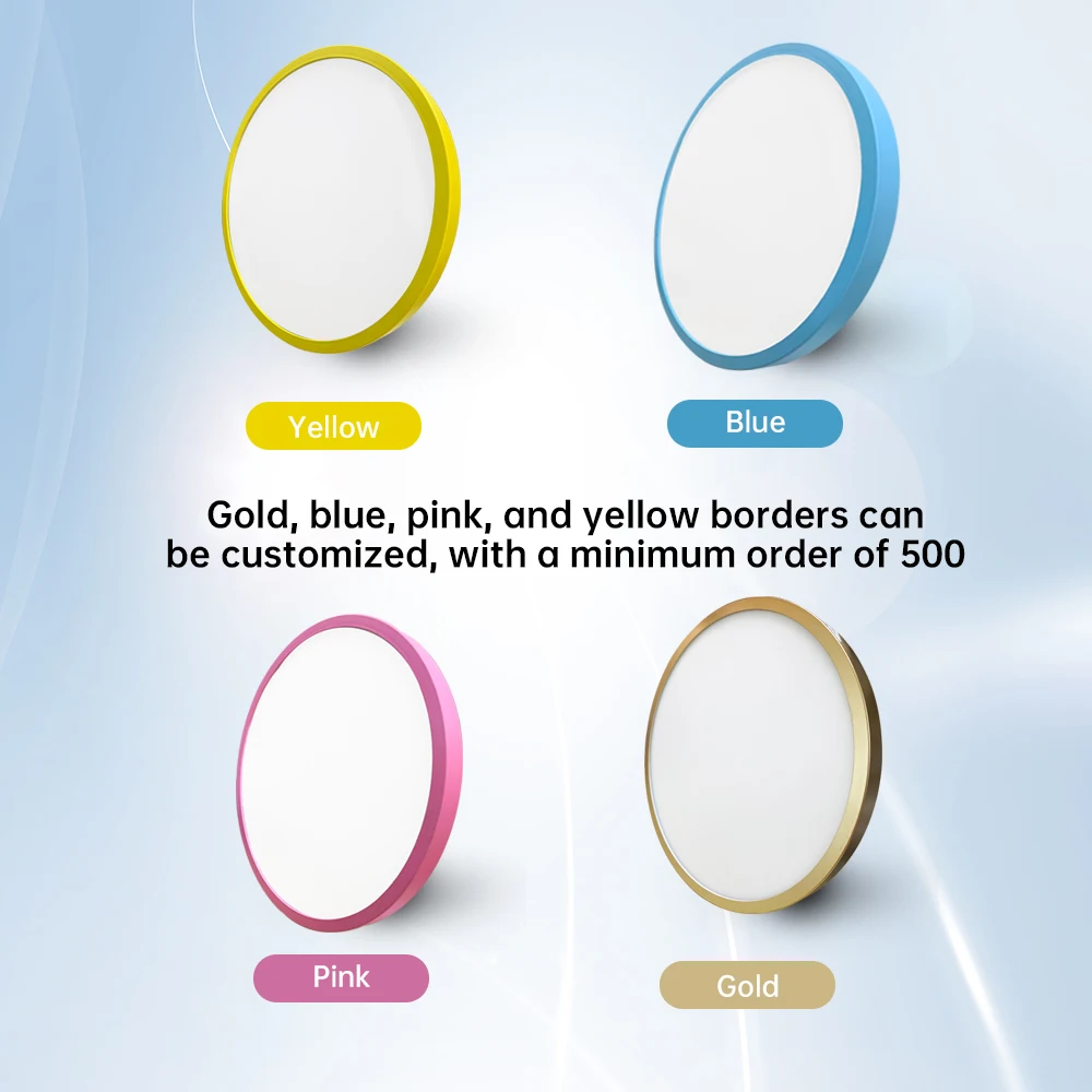 Flush Mount Slim Circular Led Ceiling Light Power 48w Black And White ...