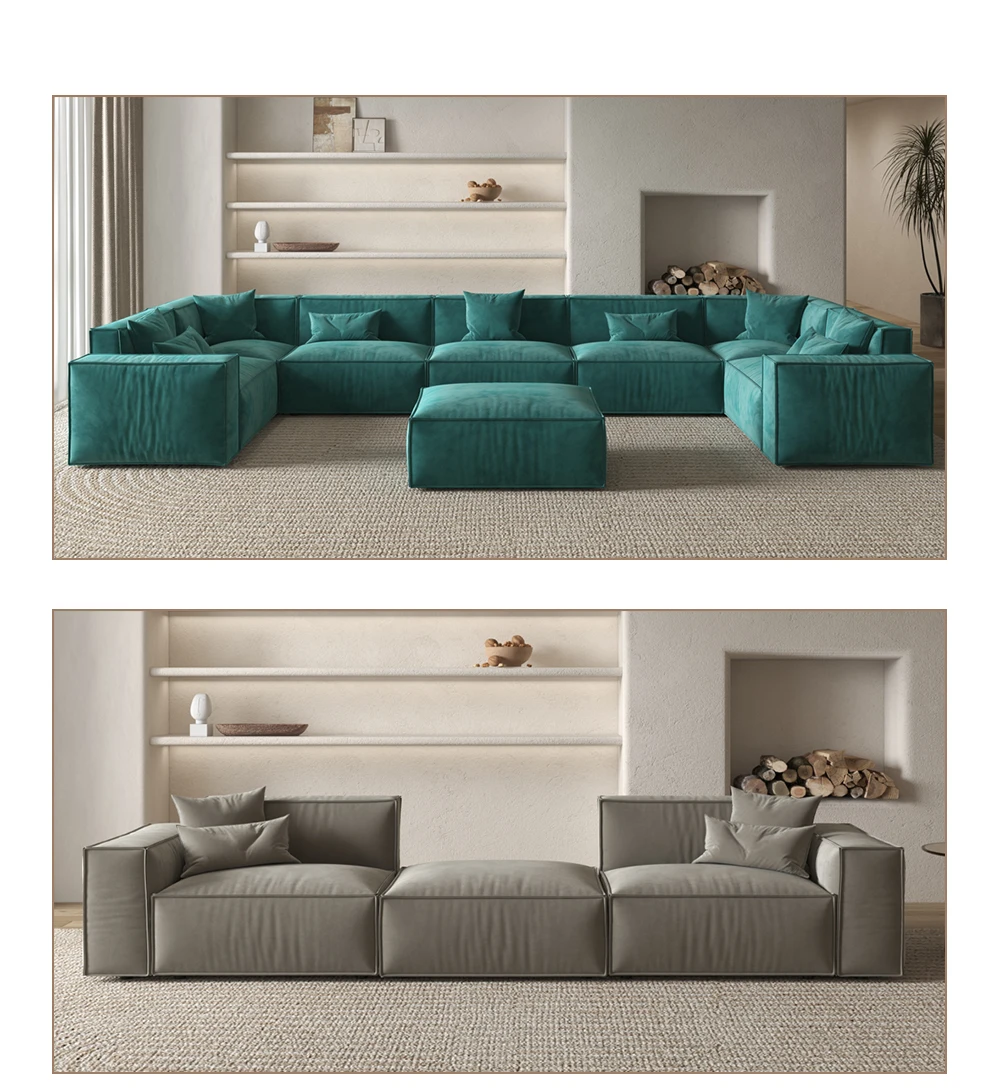 Modern Luxury Italian Style Kd Assembly Fabric Couch Modular Sectional ...