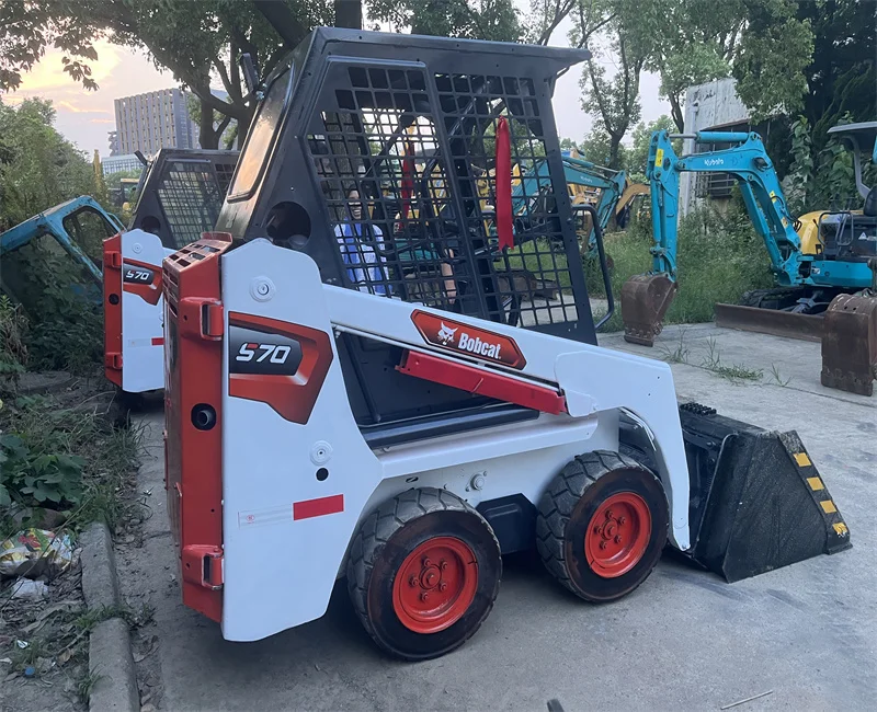 1 Ton Used Mini Loader Bobcat S70 Compact Skid Steer Wheel Loader ...