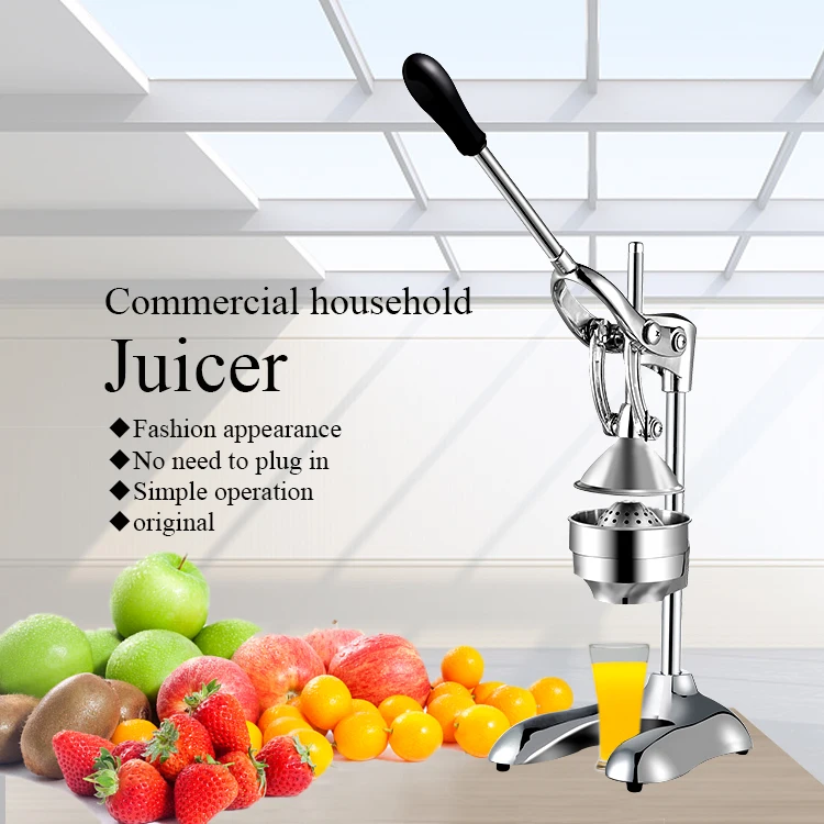 Stainless Steel Manual Citrus Juicer & Handheld Press for Outdoor Use