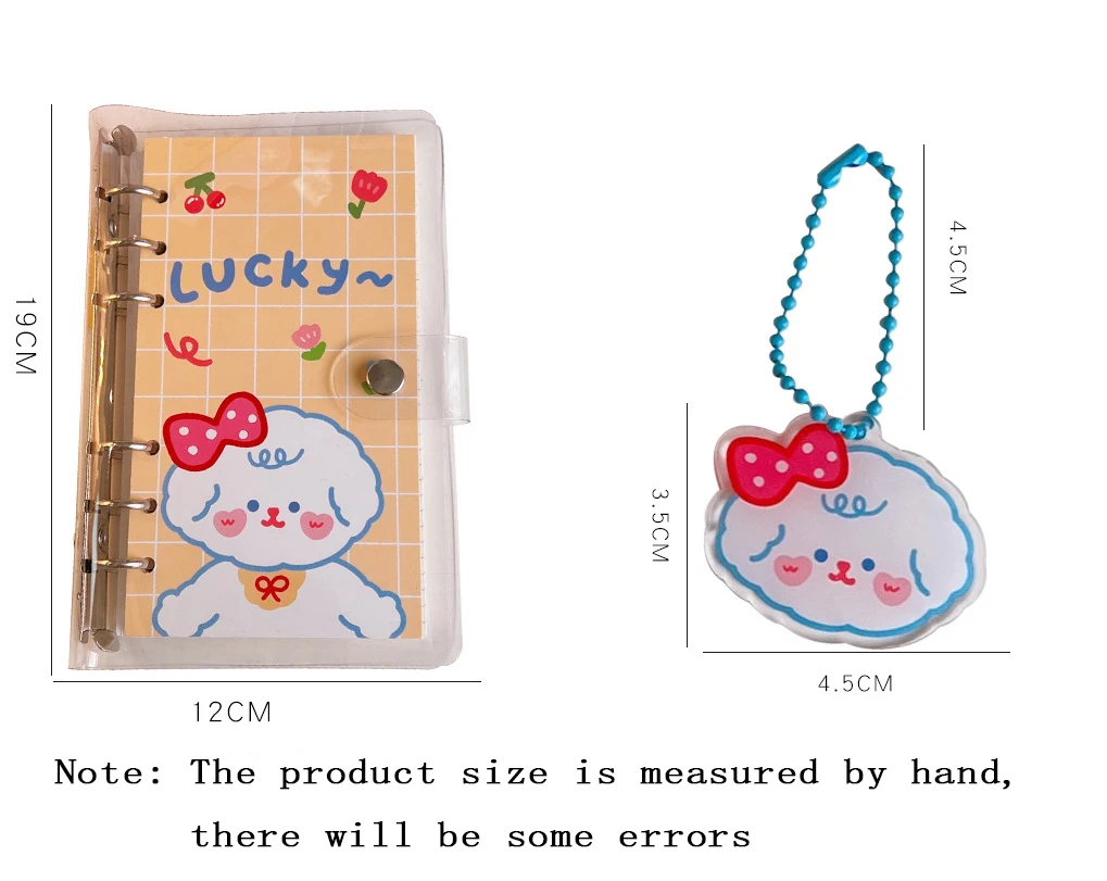 Kawaii A6 Binder Notebook Set Transparent Cute Rabbit Diary Journal ...