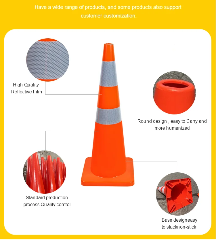 Roadsafe PVC Traffic Cones - Durable & Flexible Safety