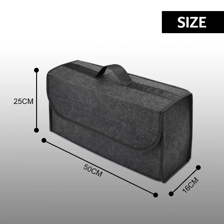 Folding Felt Car Trunk Organizer Interior Stowing Trunk Storage Box For ...