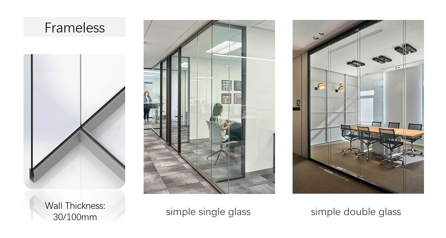 High Definition Frameless Glass Partition - Eco-friendly