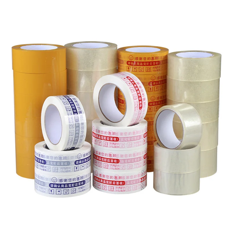 Custom Printed Clear Plastic Wrap Tapes With Logo Shipping Packaging ...
