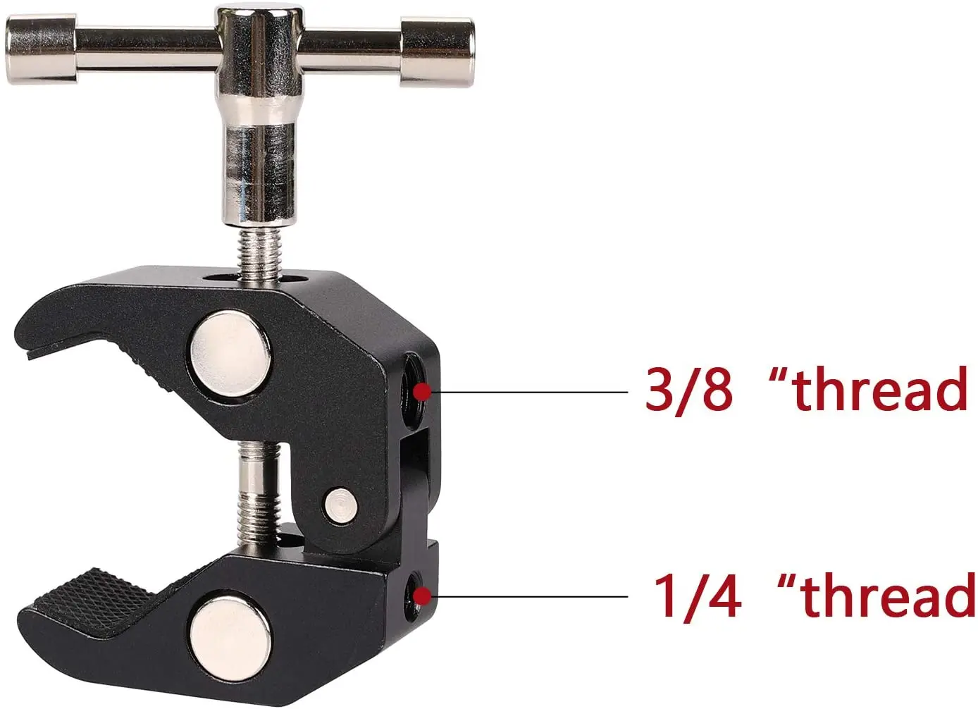 Photography Super Clamp with 1/4" and 3/8" Thread Clip for DSLR, Camera ...