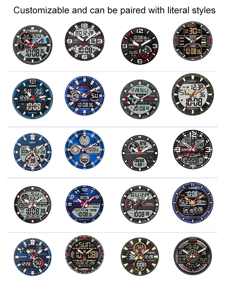 2023 Jsosj's Popular 3atm Waterproof Lcd Digital Display Movement Men's ...