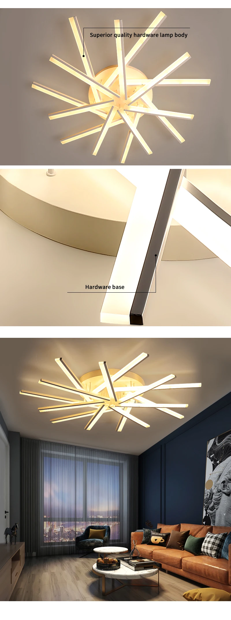 45w Modern Gold Aluminum Residential Bar Ceil Led Light Ceiling Lamp ...